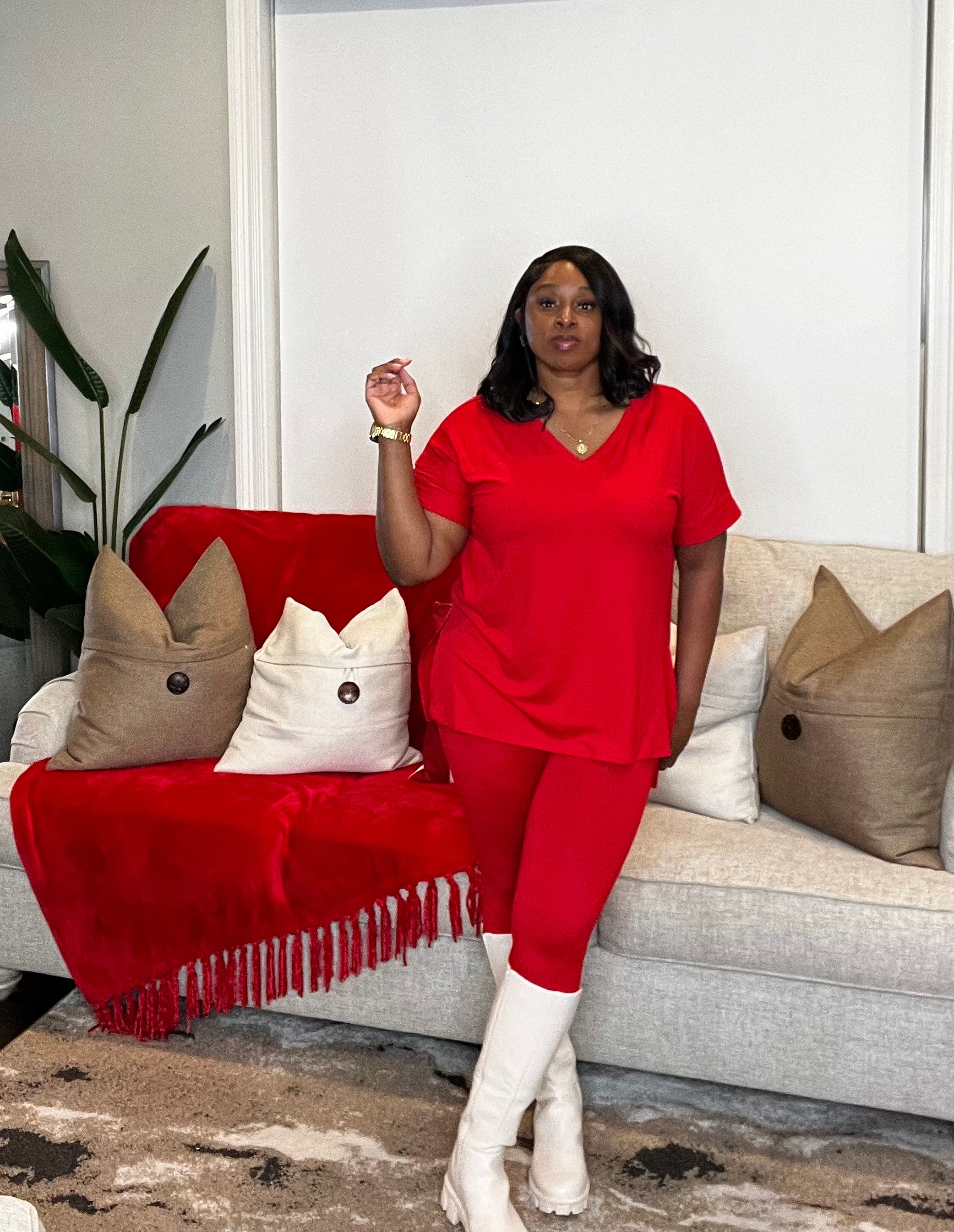 Our Favorite Chill Set (S-3X plus) Ruby Red – DiorD'LuxeBoutique